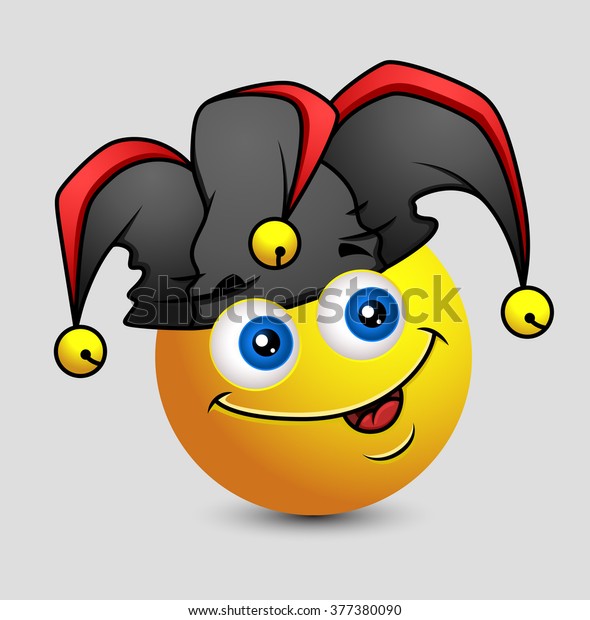 Funny Comic Jester Emoji Smiley Emoticon Stock Vector (Royalty Free ...