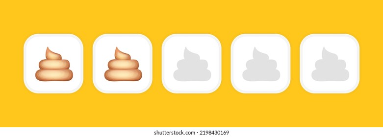 Funny Comic Poop Rating Icon Set Stock Vector (Royalty Free) 2198430169 ...
