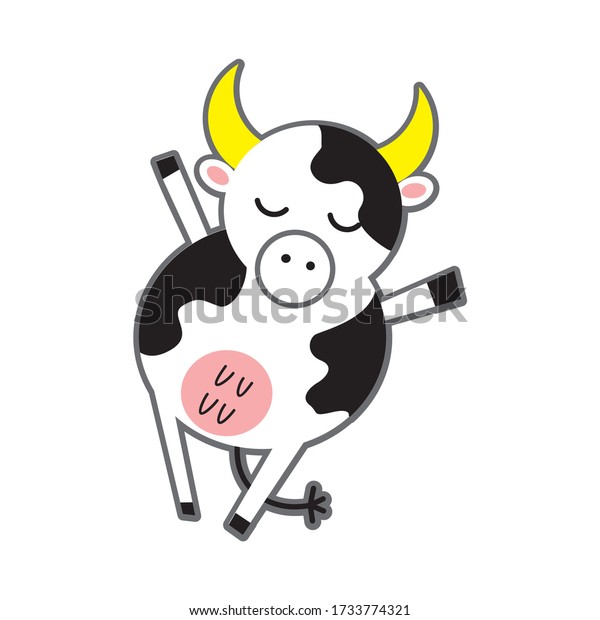 Funny Cow Icon Vector Image On Stock Vector (Royalty Free) 1733774321 ...