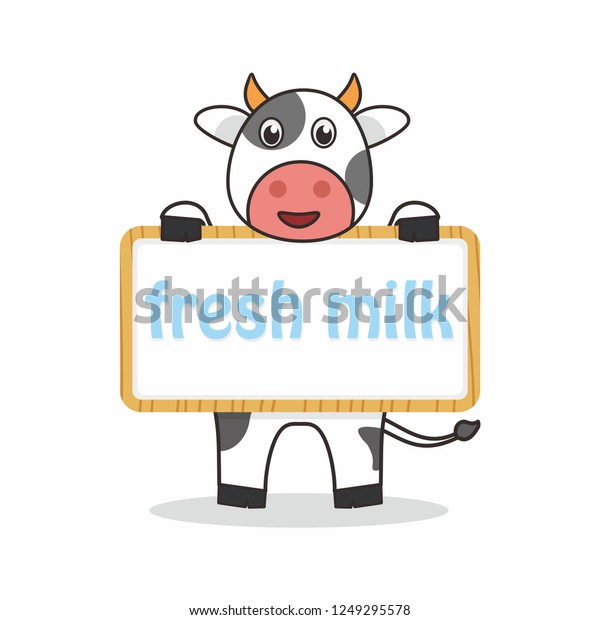 Funny Cow Sign Vector Illustration Stock Vector (Royalty Free ...