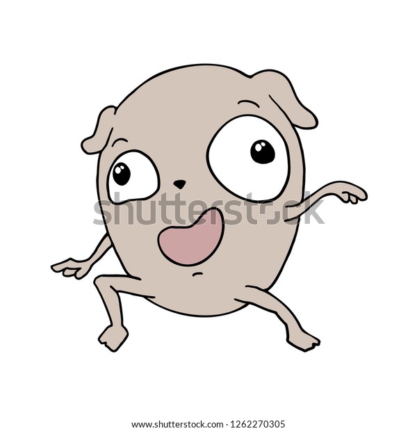 Funny Crazy Dog Draw Stock Vector (Royalty Free) 1262270305 | Shutterstock