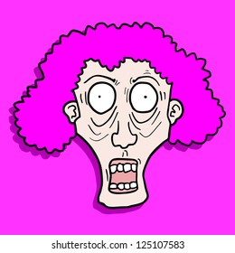 Funny Crazy Face Stock Vector (Royalty Free) 125107583