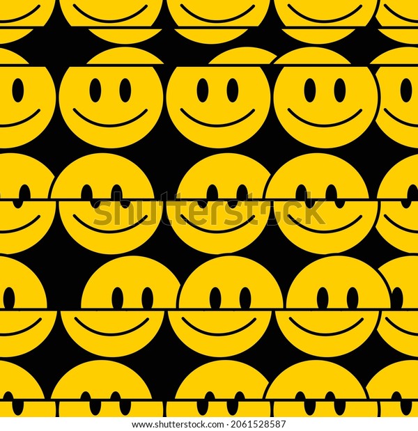 Funny Crazy Glitch Distortion Line Smile Stock Vector (Royalty Free ...