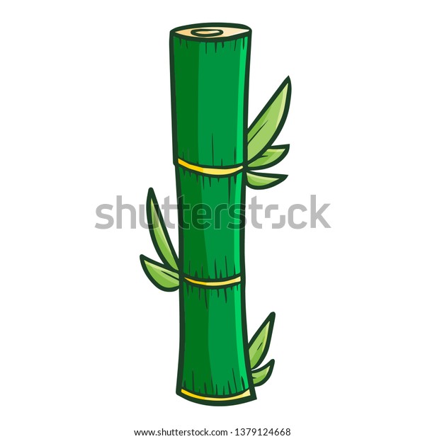 Funny Cute Bamboo Close Stock Vector (Royalty Free) 1379124668