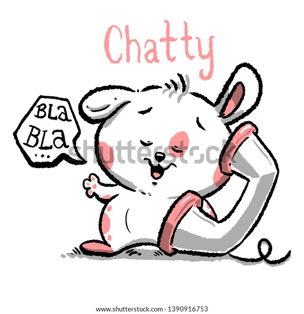 Funny Cute Dog Animal Talking On Stock Vector (Royalty Free) 1390916753