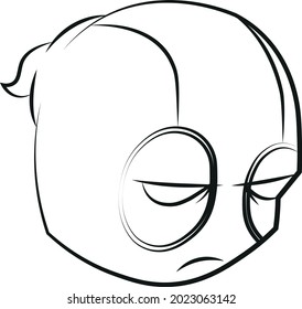 Funny Cute Face Character Stock Vector (Royalty Free) 2023063142 ...