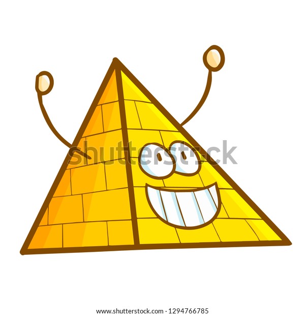 Funny Cute Pyramid Smiling Happily Vector Stock Vector (Royalty Free ...