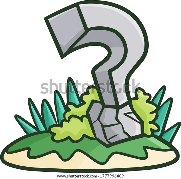 Funny Cute Small Island Question Mark Stock Vector (Royalty Free ...