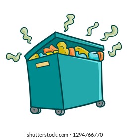 Funny Cute Trash Box Many Trash: เวกเตอร์สต็อก (ปลอดค่าลิขสิทธิ์ ...