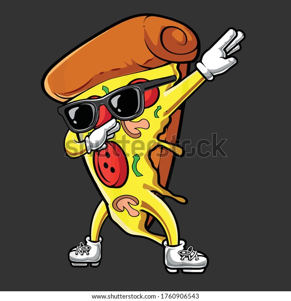 Funny Dabbing Pizza Dab Boys Mens Stock Vector (Royalty Free ...
