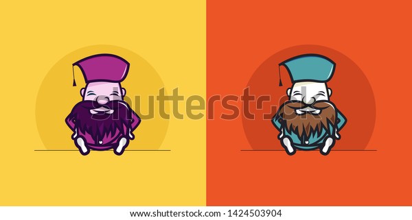 Funny Dwarf Scientist Character Happy Dwarf Stock Vector (Royalty Free ...