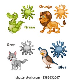 Funny Educational Set Kids Learning Colors Stock Vector (Royalty Free ...