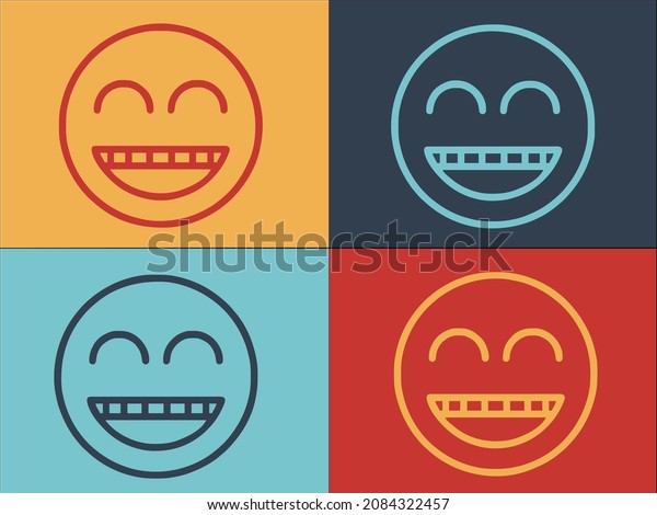 Funny Emoji Logo Template Simple Flat Stock Vector (Royalty Free ...