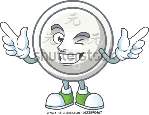 Funny Face Chinese Silver Coin Cartoon Stock Vector (Royalty Free ...