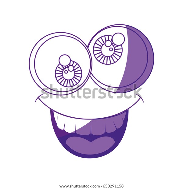 Funny Face Crazy Eyes Stock Vector (Royalty Free) 650291158 | Shutterstock
