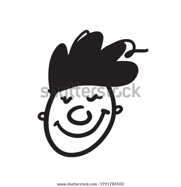 Funny Face Illustration Your Design Stock Vector (Royalty Free ...