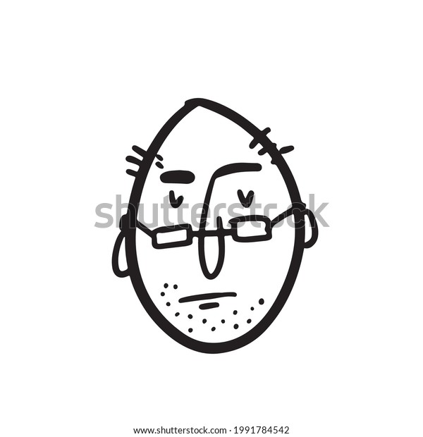 Funny Face Illustration Your Design Stock Vector (Royalty Free ...