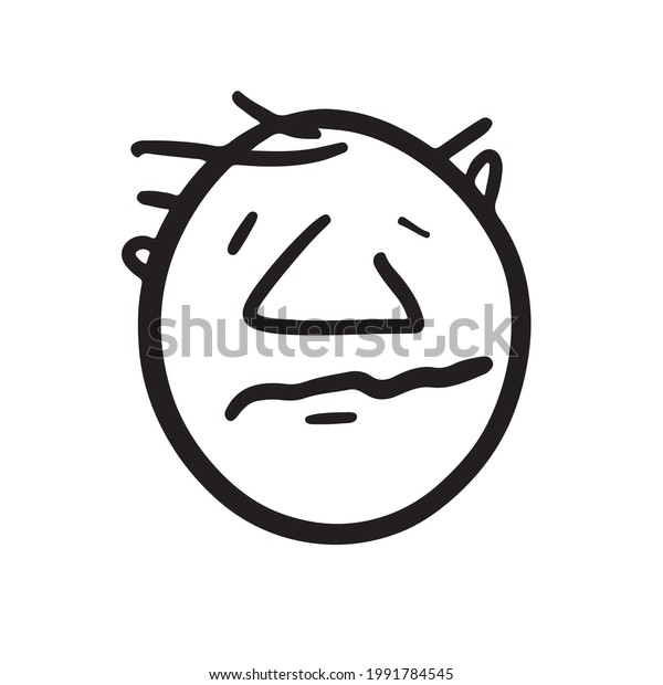 Funny Face Illustration Your Design Stock Vector (Royalty Free ...