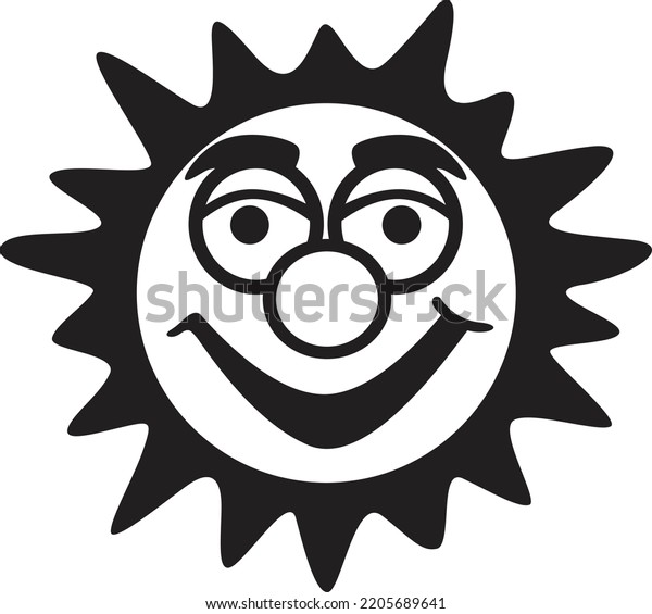 Funny Face Sunny Clipart Vector Illustration Stock Vector (Royalty Free ...