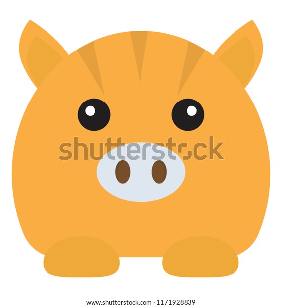 Funny Fat Pig Icon Stock Vector (Royalty Free) 1171928839 | Shutterstock