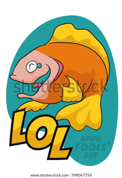 Funny Fish Laughing April Fools Pranks Stock Vector (Royalty Free ...