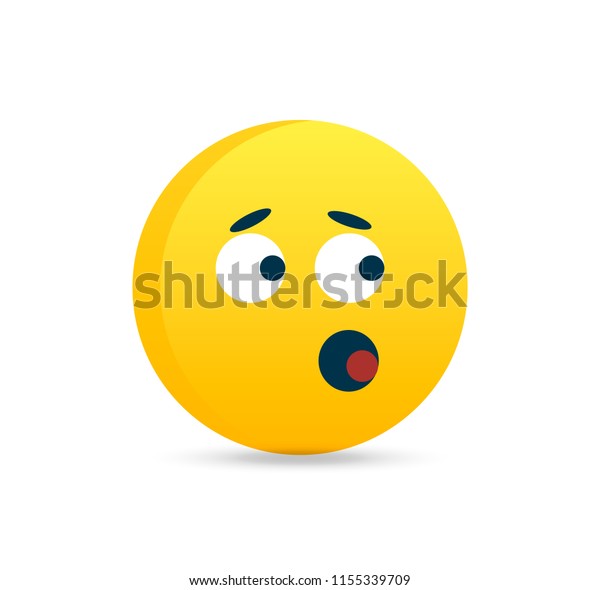 Funny Flat Style Emotion Asking Emoji Stock Vector (Royalty Free ...