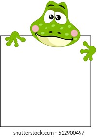 Funny Frog Blank Sign Stock Vector (Royalty Free) 512900497 | Shutterstock