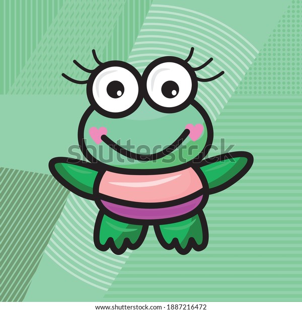 Funny Frog Character Animal Character Vectors Stock Vector (Royalty ...