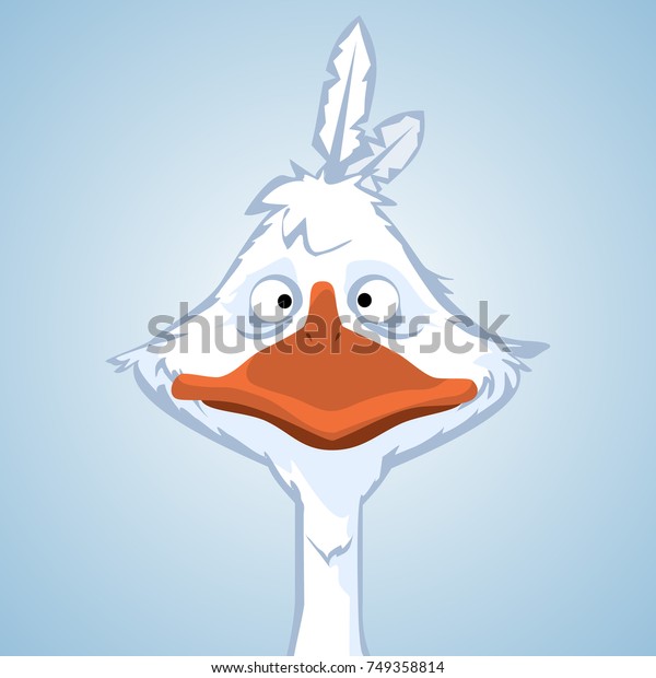 Funny Goose Cute Avatar Poultry Vector: เวกเตอร์สต็อก (ปลอดค่าลิขสิทธิ์ ...
