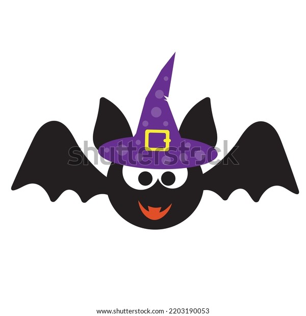 Funny Halloween Bat Vector Cartoon Illustration Stock Vector (Royalty ...