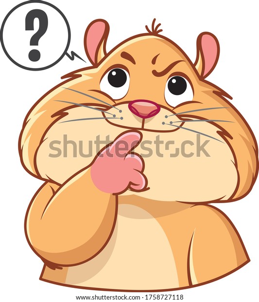 Funny Hamster Sticker Emotions Set Stock Vector (Royalty Free ...