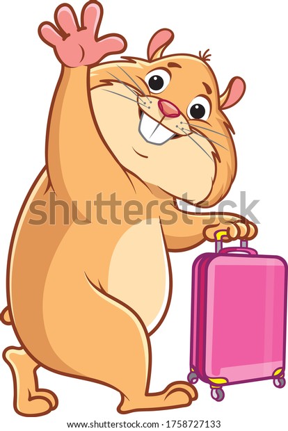 Funny Hamster Sticker Emotions Set Stock Vector (Royalty Free ...