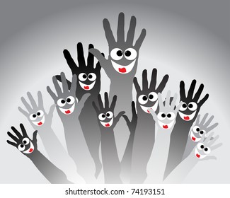 Funny Hands Vector Stock Vector (Royalty Free) 74193151 | Shutterstock