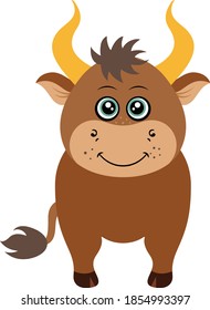 Funny Cartoon Bull Pooping Bullshit Illustration Stock Illustration ...