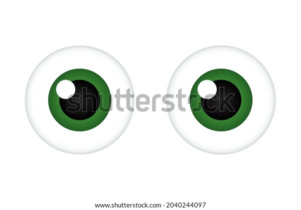 Funny Human Cartoon Eyes Reflected Light: เวกเตอร์สต็อก (ปลอดค่า ...