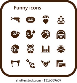 Funny Icon Set 16 Filled Funny Stock Vector (Royalty Free) 1316389637 ...