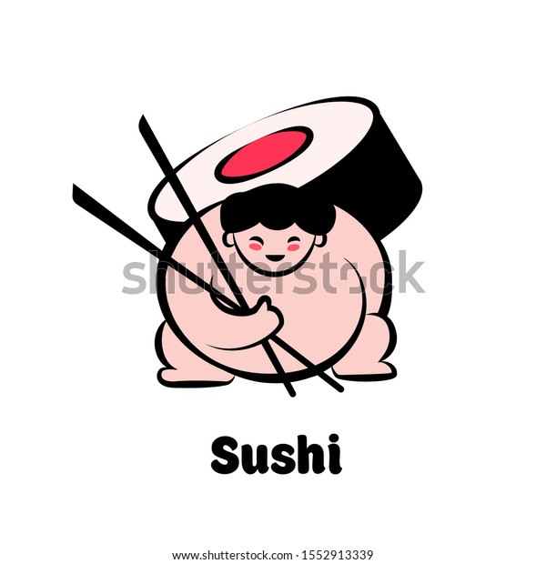 Funny Japan Sumo Man Taking On Stock Vector (Royalty Free) 1552913339 ...