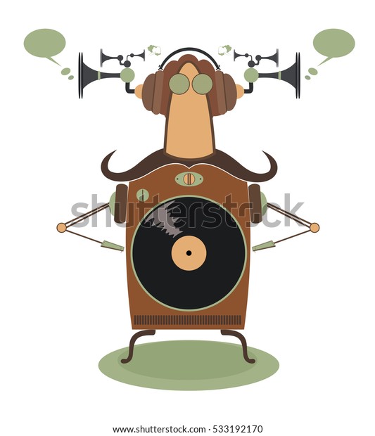 Funny Jukebox Jukebox Cartoon Illustration Stock Vector (Royalty Free ...