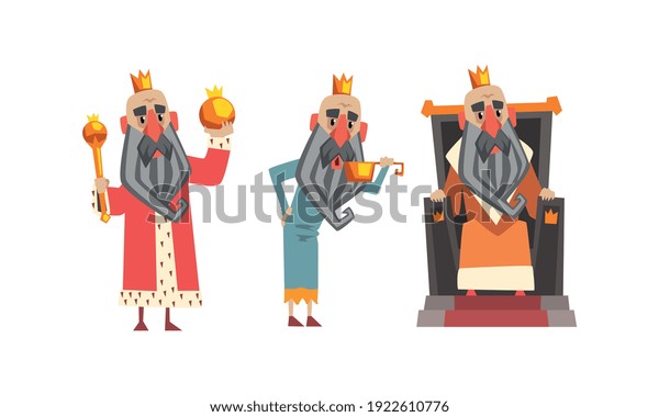 Funny King Character Set Old Comic 库存矢量图（免版税）1922610776 | Shutterstock