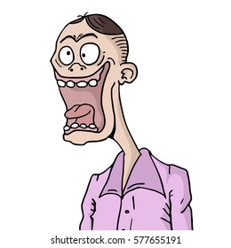 Crazy Man Face Icon Stock Vector (Royalty Free) 577649158