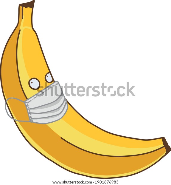Funny Meme Banana Cute Face Hand Stock Vector (Royalty Free) 1901876983 ...
