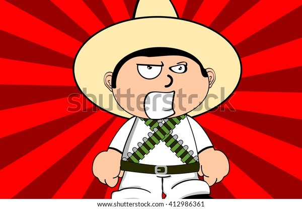 Funny Mexican Kid Cartoon Expression Background Stock Vector (Royalty ...