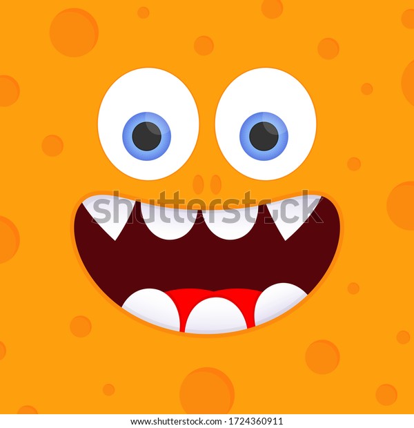Funny Monster Poster Design Template Vector Stock Vector (Royalty Free ...