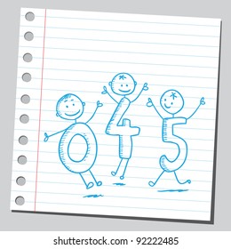 Funny Numbers People Stock Vector (Royalty Free) 92222485 | Shutterstock