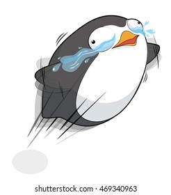 Funny Penguin Fly Vector Stock Vector (Royalty Free) 469340963 ...