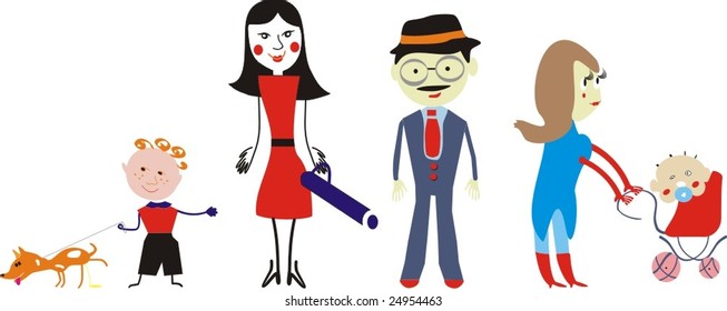 Funny People Stock Vector (Royalty Free) 24954463 | Shutterstock
