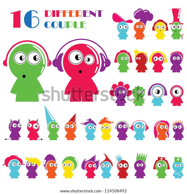 Funny People Icons Stock Vector (Royalty Free) 114508492 | Shutterstock