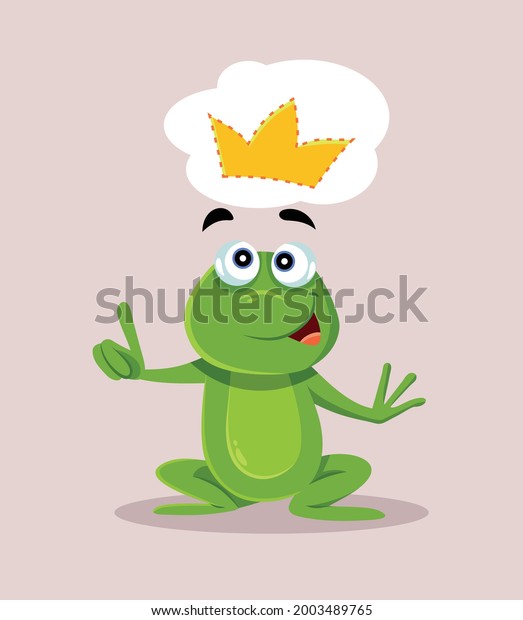 Funny Prince Frog Vector Cartoon Illustration Stock Vector (Royalty ...