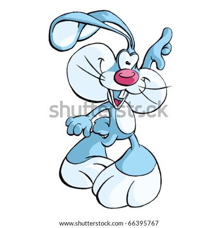 Funny Rabbit Vector Illustration Hand Drawn Stock Vector (Royalty Free ...