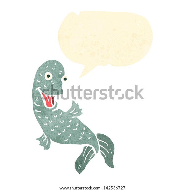 Funny Retro Cartoon Fish Stock Vector (Royalty Free) 142536727